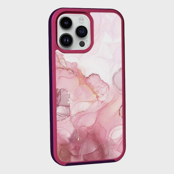 Pink iPhone 13 Pro Max Marble Case | Caseco Inc.