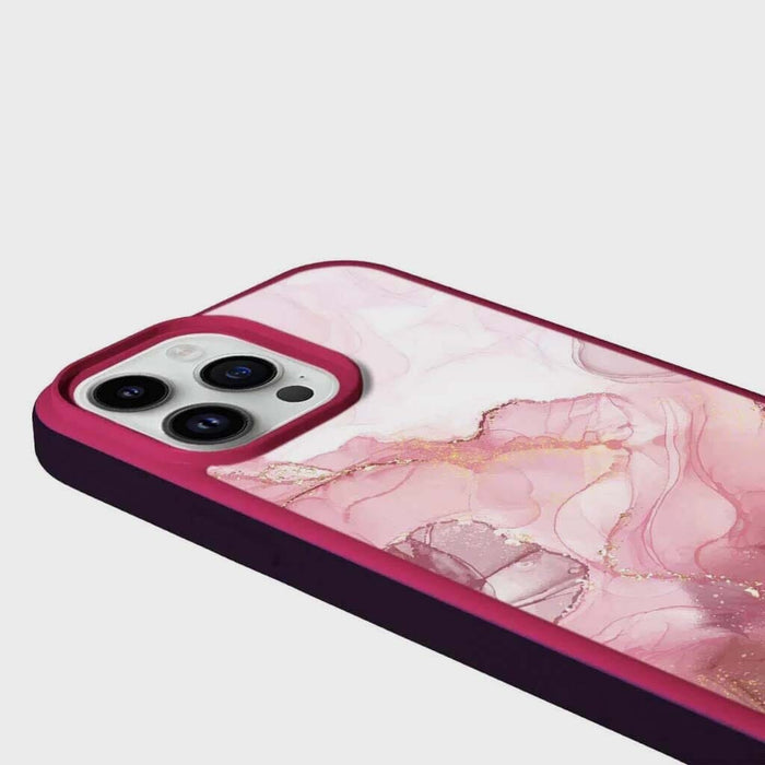 MagSafe iPhone 13 Pro Max Pink Marble Case | 10‑ft Drop Protection ...